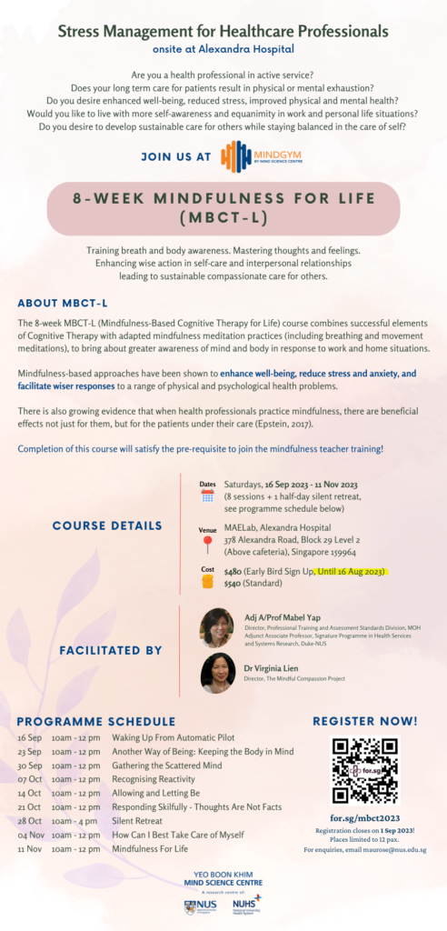 MBCT (Mindfulness-Based Cognitive Therapy) | Mind Science Centre